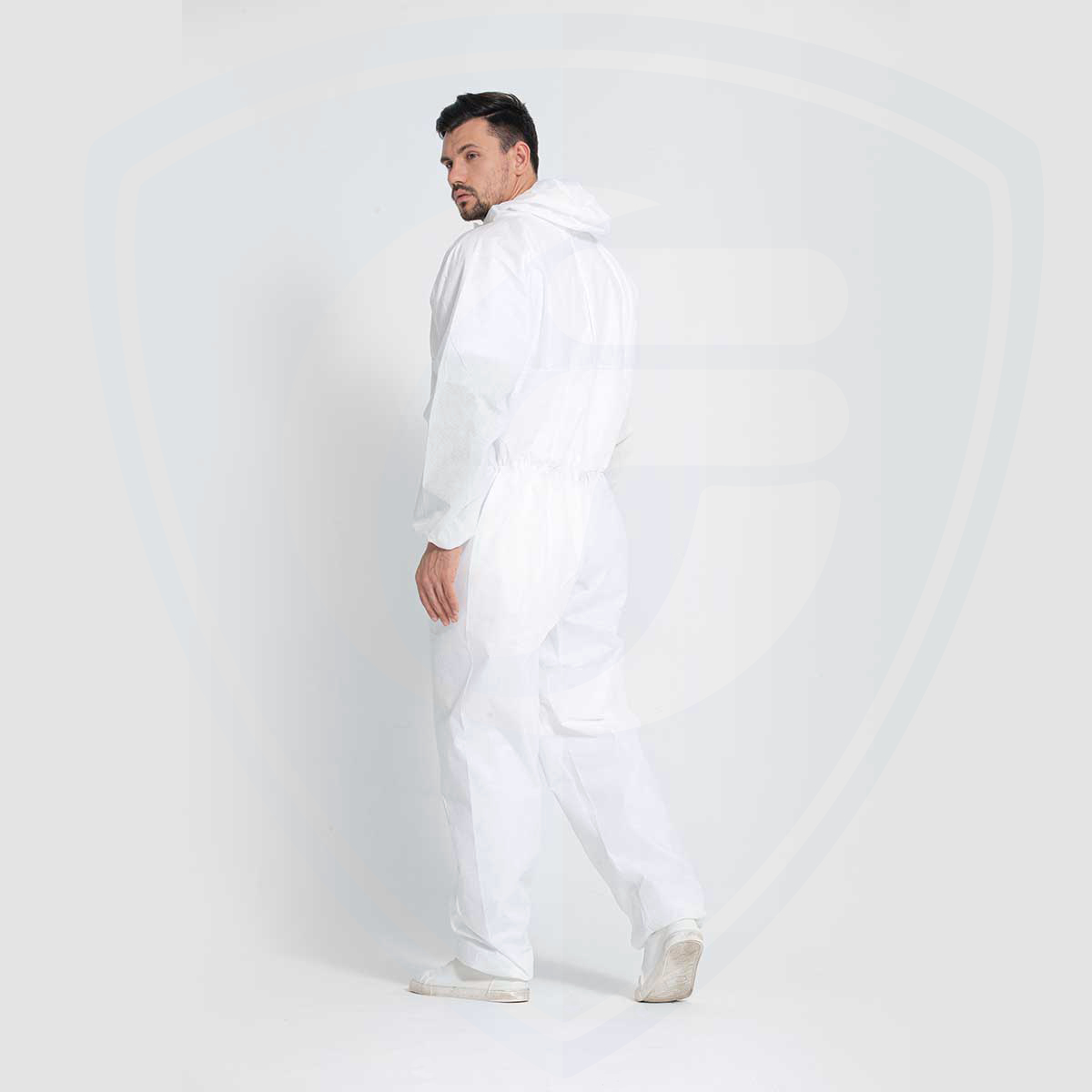 White Disposable Protective Coverall Safety Work Wear Type 5/6 from ...