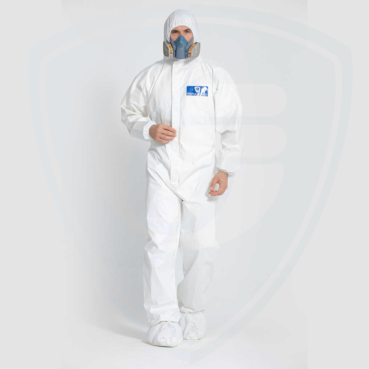 White Disposable Protective Spray Painting Coverall Safety Workwear ...
